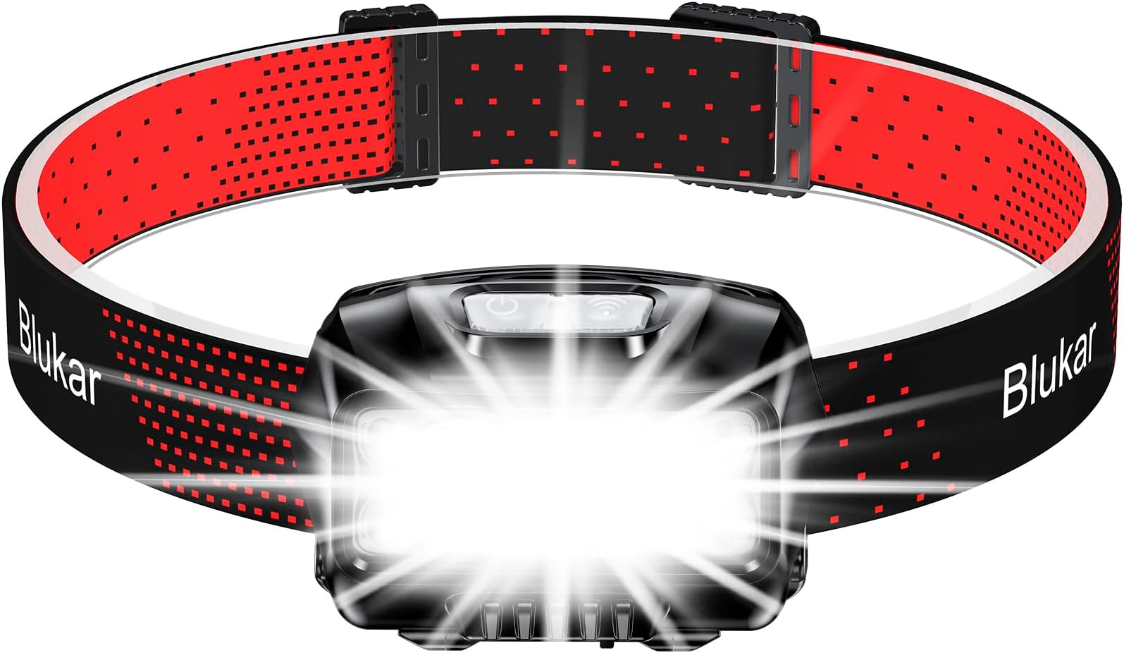 Blukar Oplaadbare hoofdlamp, 2000 l, super helder, waterdicht, licht ...