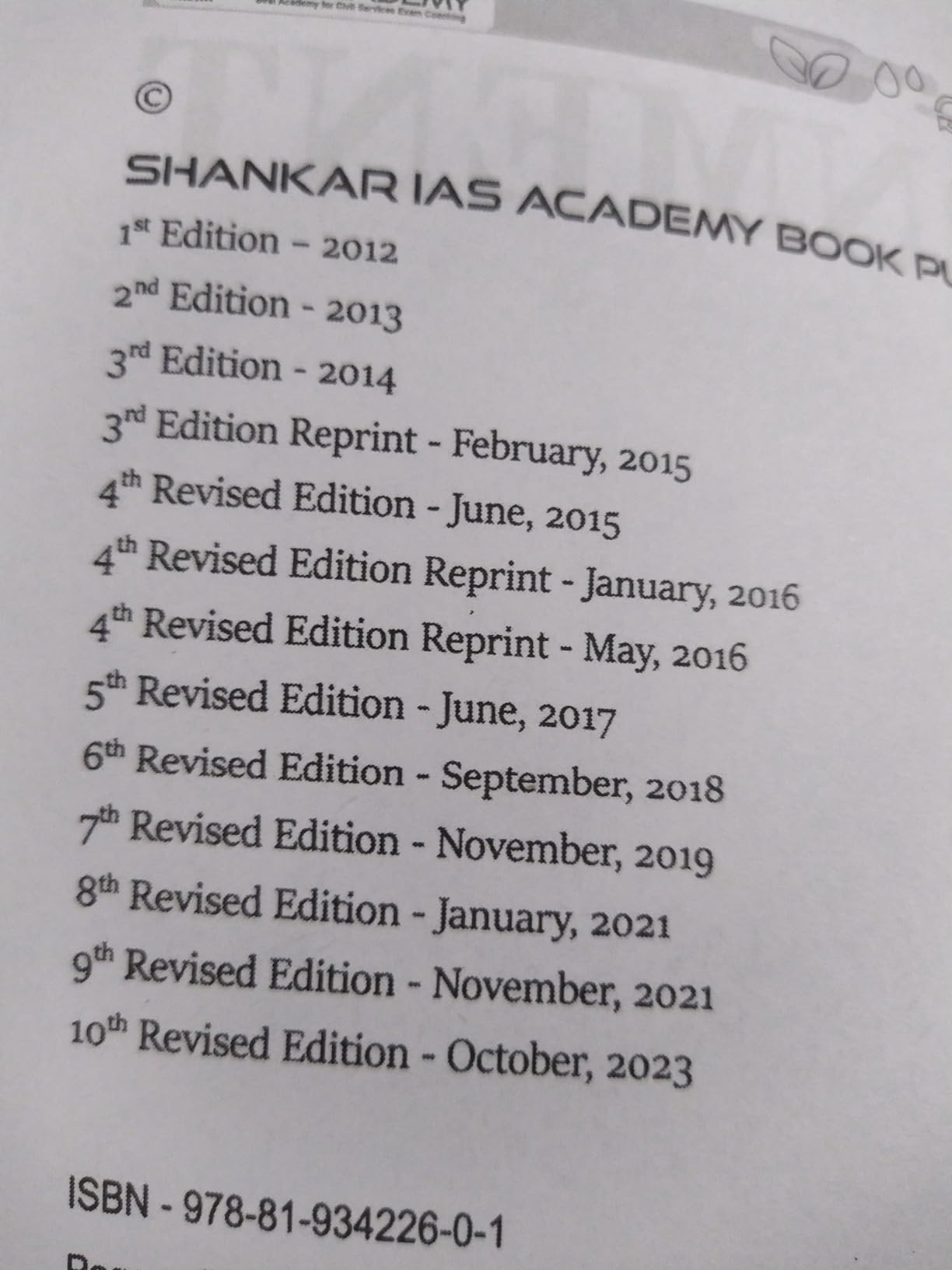 Buy Environment by Shankar IAS Academy - 10th Edition with Updated Syllabus Book Online at Low ...