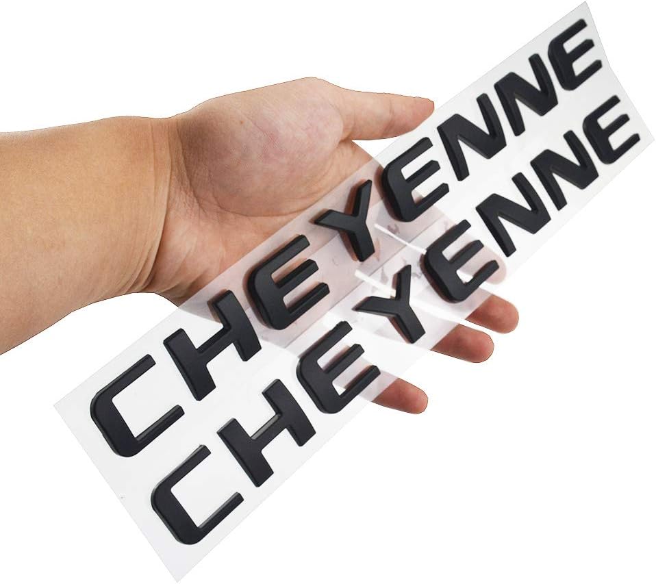 Amazon.com: dgea 2pcs Cheyenne Nameplate Emblem Door Letters Rear Trunk ...