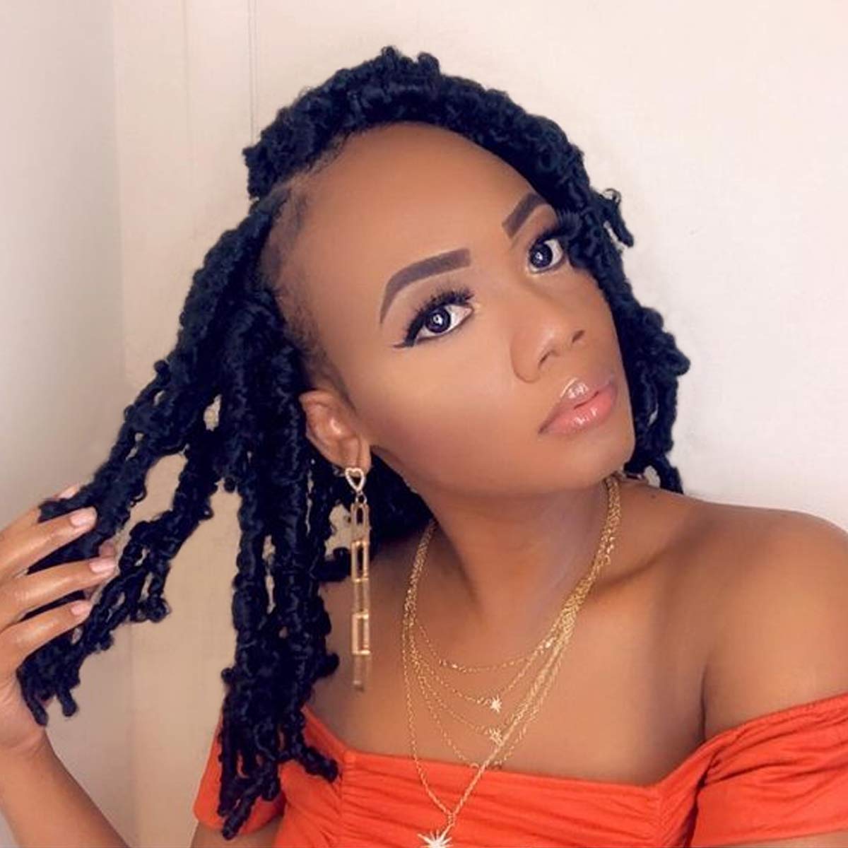 Buy Butterfly Locs 12 Inch Butterfly Locs Crochet Hair 6 Packs Hand ...