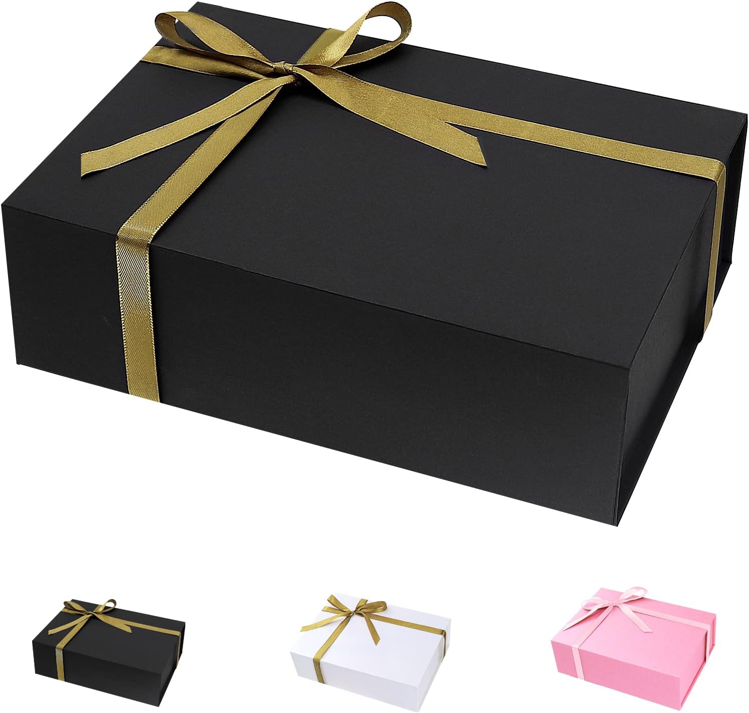 Homeanda 5er-Set schwarzer Geschenkboxen – große Geschenkboxen aus ...