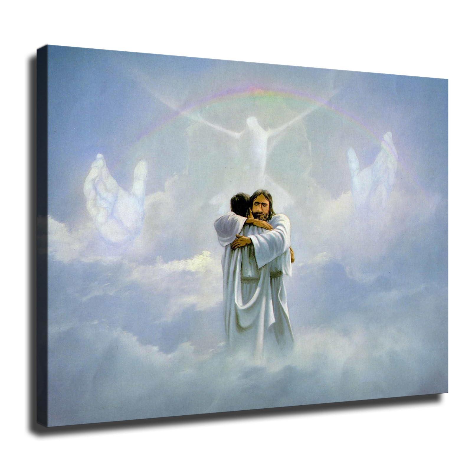 Amazon.com: SinYor Welcome Home To Heaven Jesus Christ Poster Canvas ...
