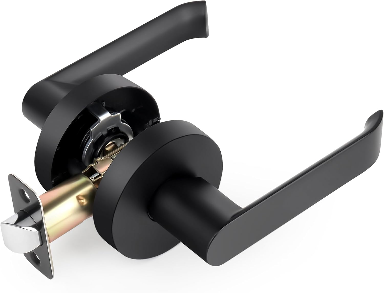 LOQRON Heavy Duty Passage Lever Lock No Lock Exterior Interior Door ...