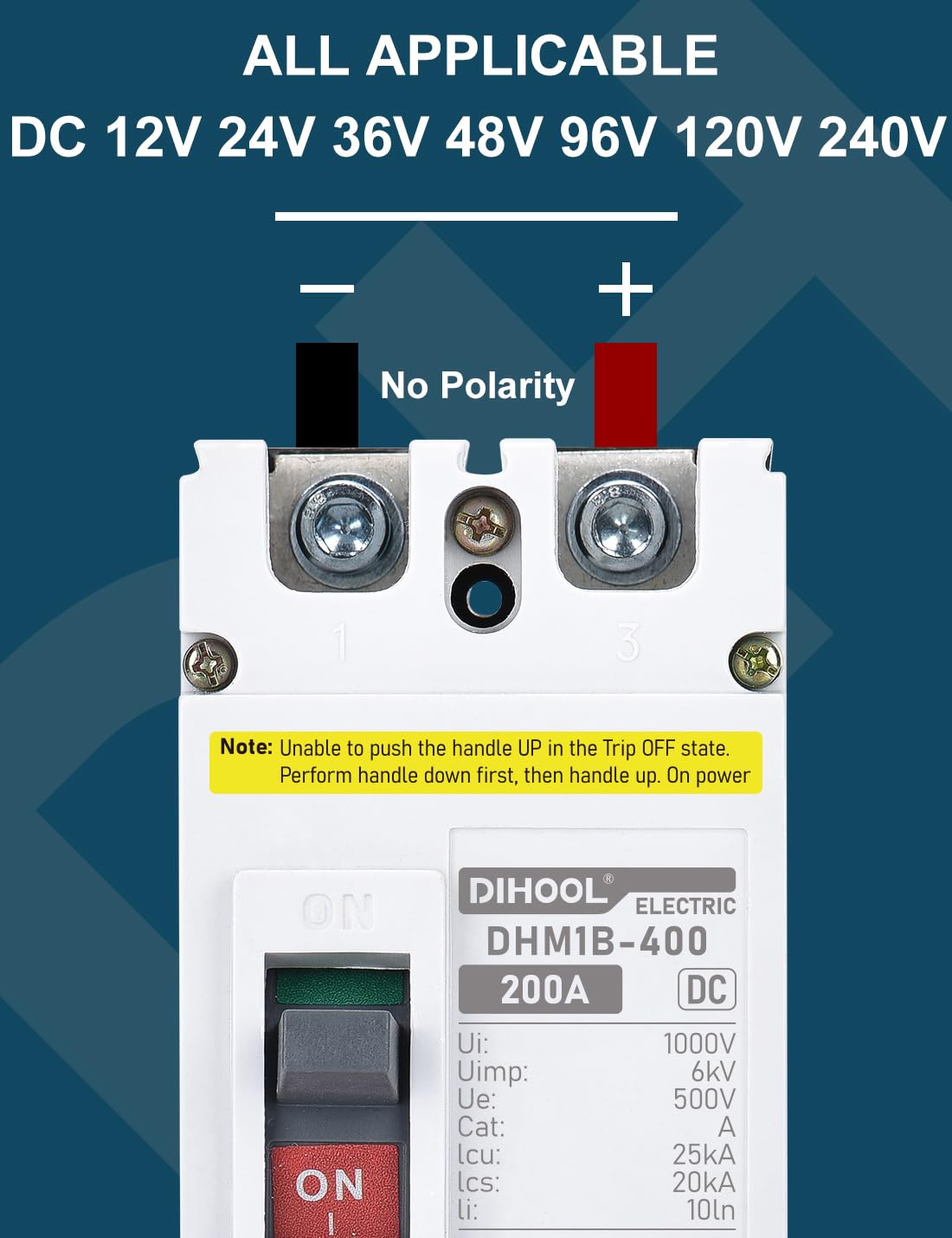 Snapklik.com : 200 Amp DC Breaker, 500V Battery Disconnect Switch For ...