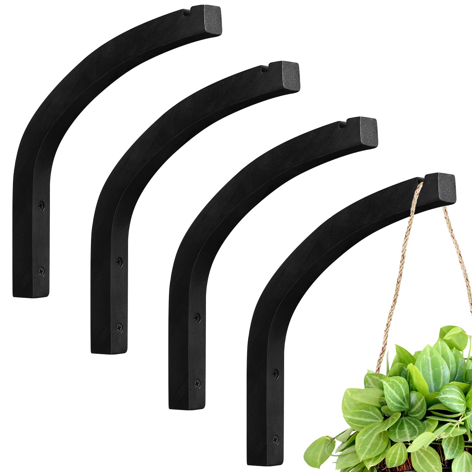 Snapklik.com : Juexica 4 Pcs Plant Hanger Wooden, 8 Inch Hanging Plant ...
