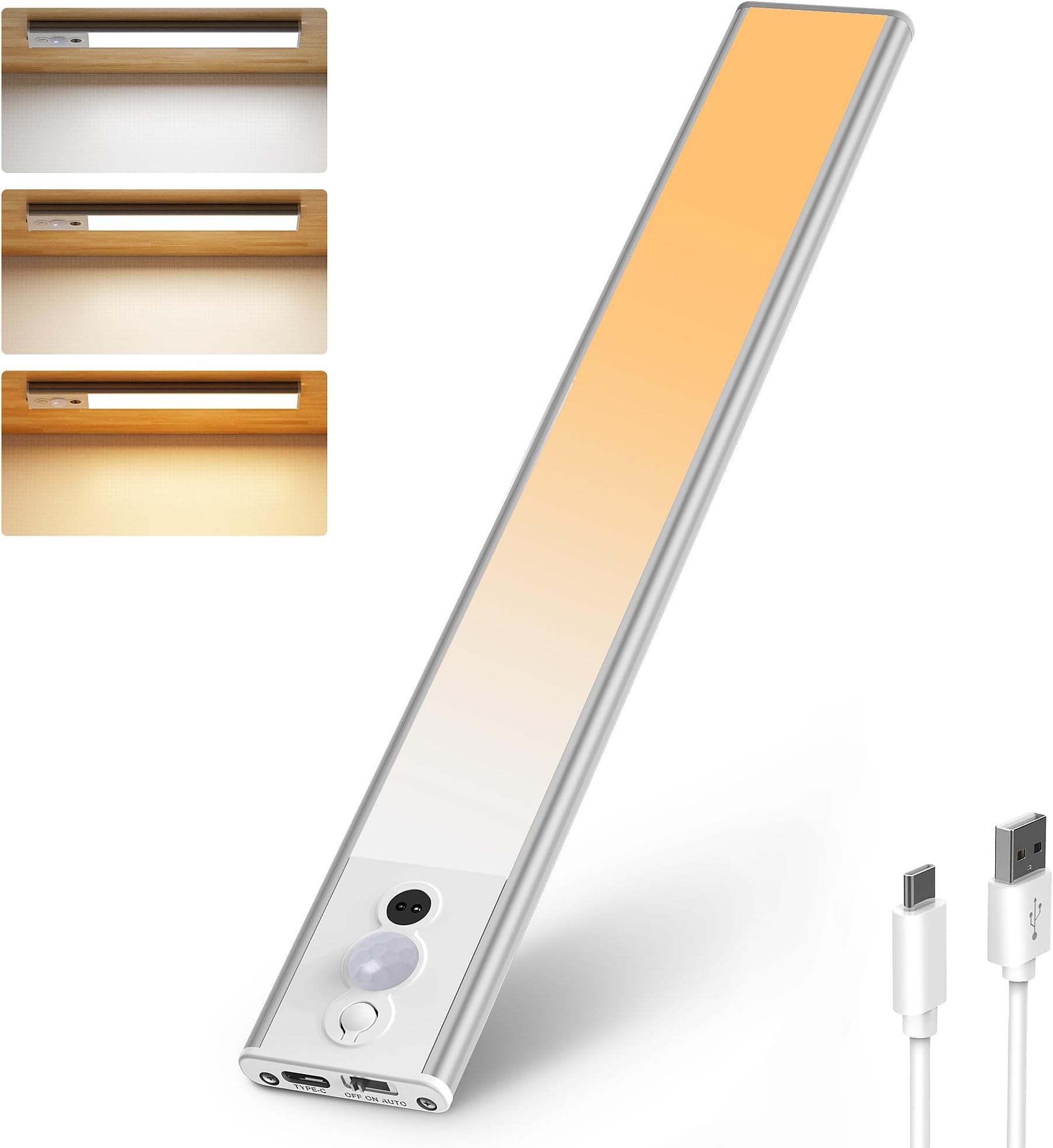 Under Cabinet Lights 120 LED, 3 in 1 Motion Sensor Lights Indoor with ...