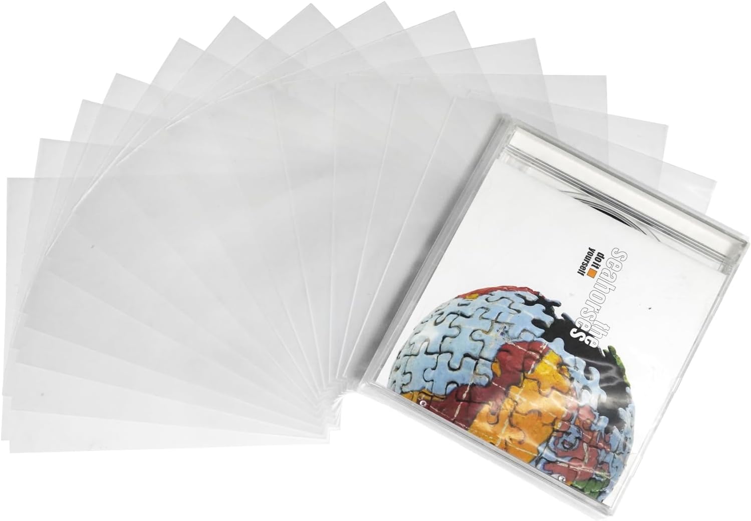 50 PCS CD/DVD Outer Sleeves 3 Mil Plastic Clear Dustproof Antistatic ...