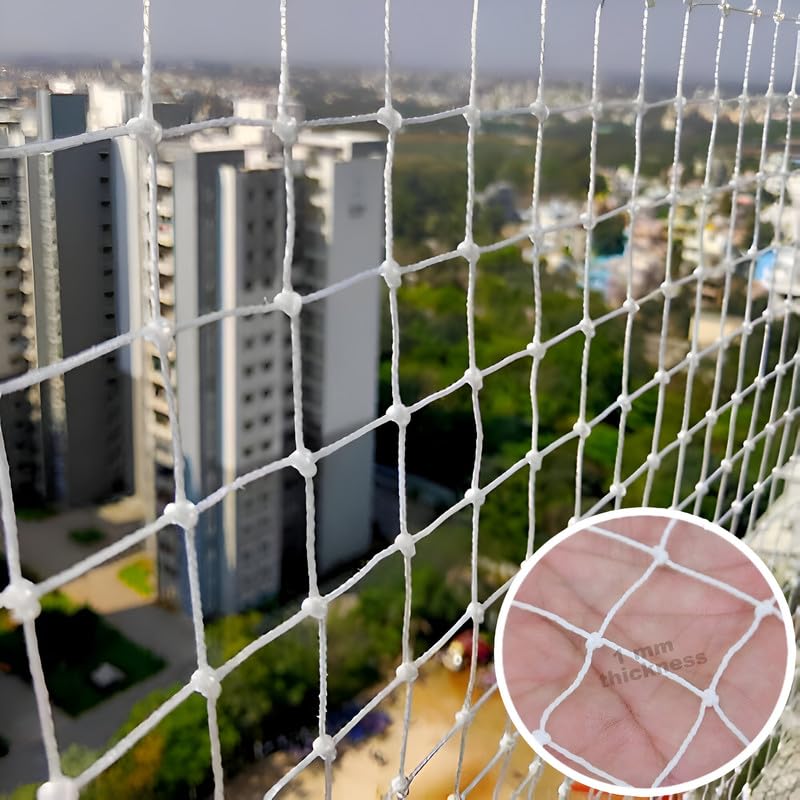 VIMLA Bird Net/Anti Bird Net/Pigeon Net Nylon All Side Rope & Interlock ...