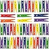 Amazon.com: 50 Colored Clothespins Dazzling Toys Wooden Clothes Pins ...