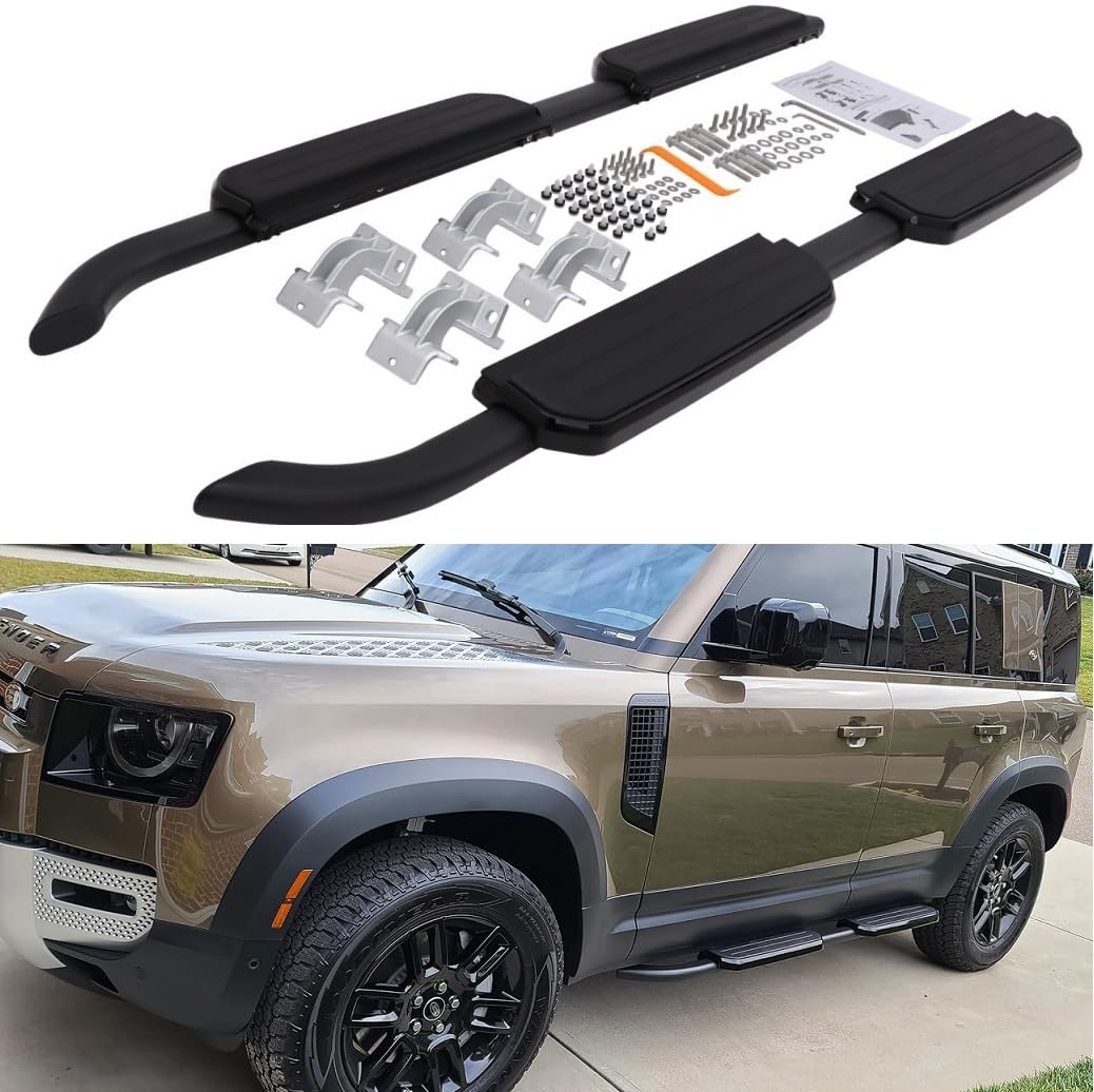 Amazon.com: Black Foot Steps for Land Rover Defender 110 130 2020-2024 ...