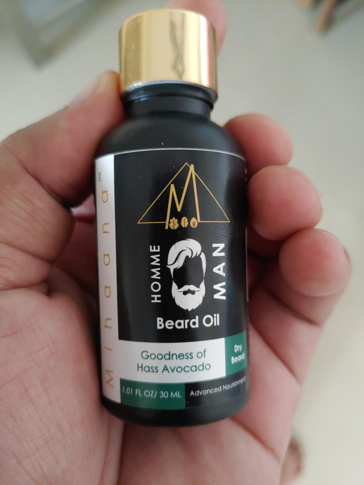 Mihaana Premium Beard Oil for Dry Beard with Hass Avocado | Nourish Dry ...