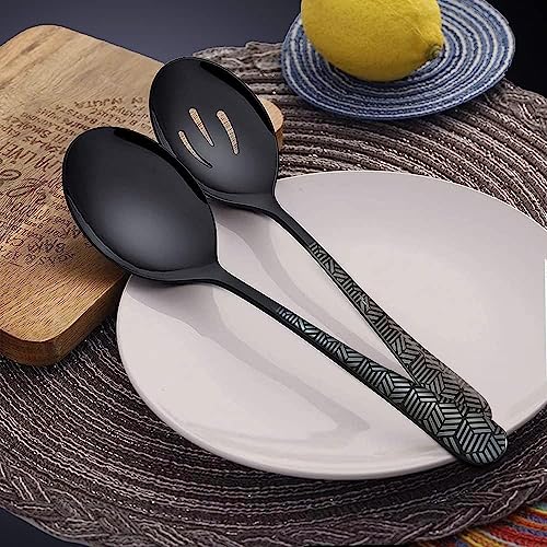 Snapklik.com : Serving Spoons Stainless Steel Slotted Spoons 9.8 Inches ...