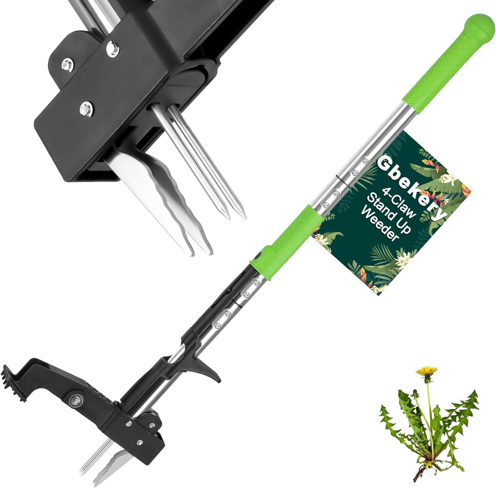 Amazon.com : Homthia Standing Plant Root Remover, 3 Claws Stand Up Weed ...