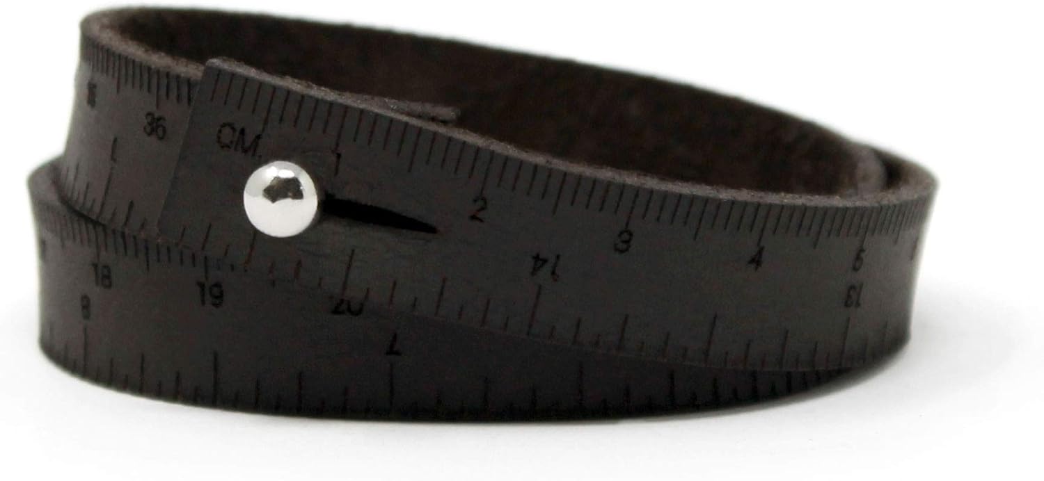 Amazon.com: Wrist Ruler Dark Brown 15"| Tape Measure Bracelet | Leather ...