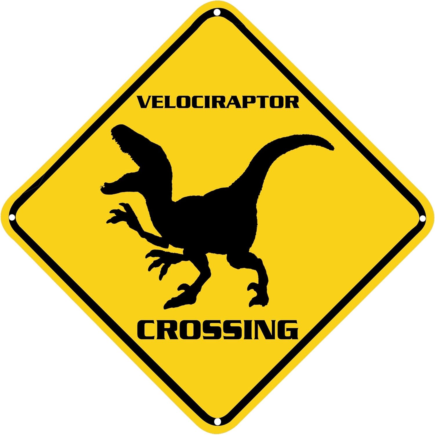 Amazon.com: Velociraptor Crossing Sign Velociraptor Sign Animal Wall ...