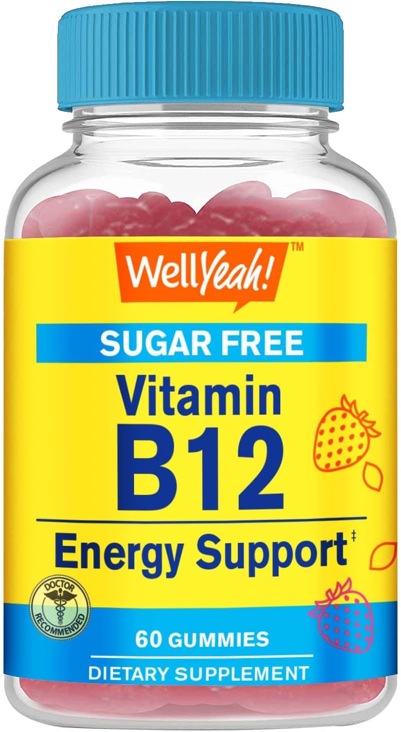 Amazon.com: WellYeah Vitamin B12 1000mcg Sugar Free Gummies | Dietary ...