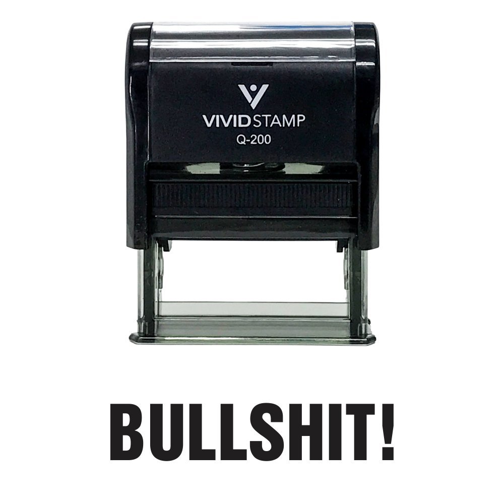 Amazon.com : Bullshit! Self Inking Rubber Stamp (Black Ink) - Medium ...