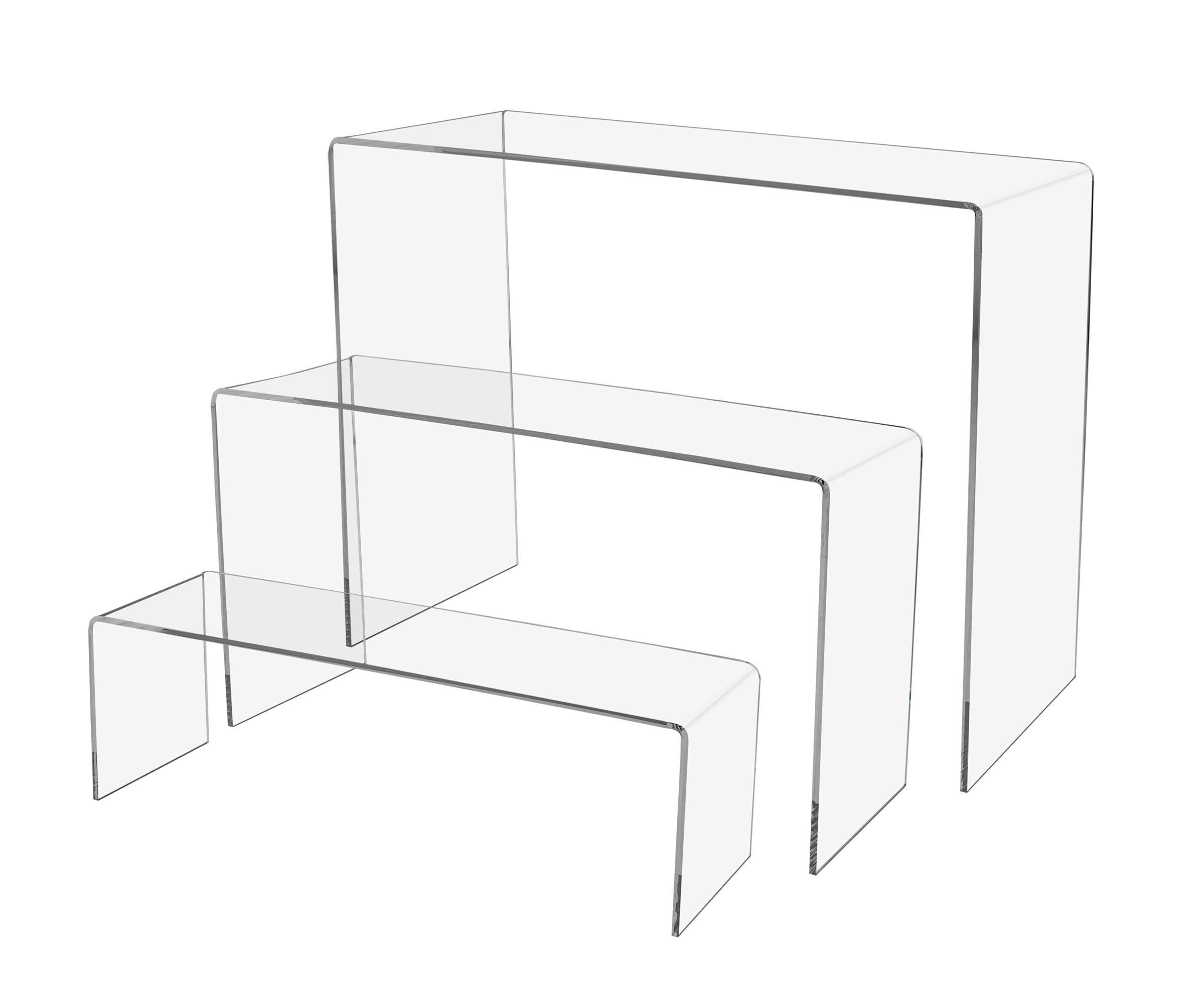 Amazon.com: FixtureDisplays® Acrylic Plexiglass Clear Riser Set of ...