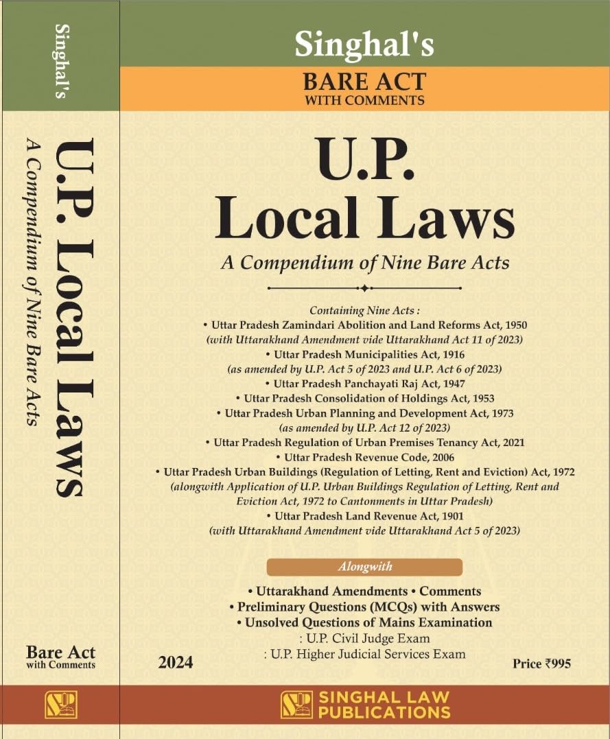 Buy UP Local Laws Bare Act with Comments ( A Compendium of Nine Bare ...