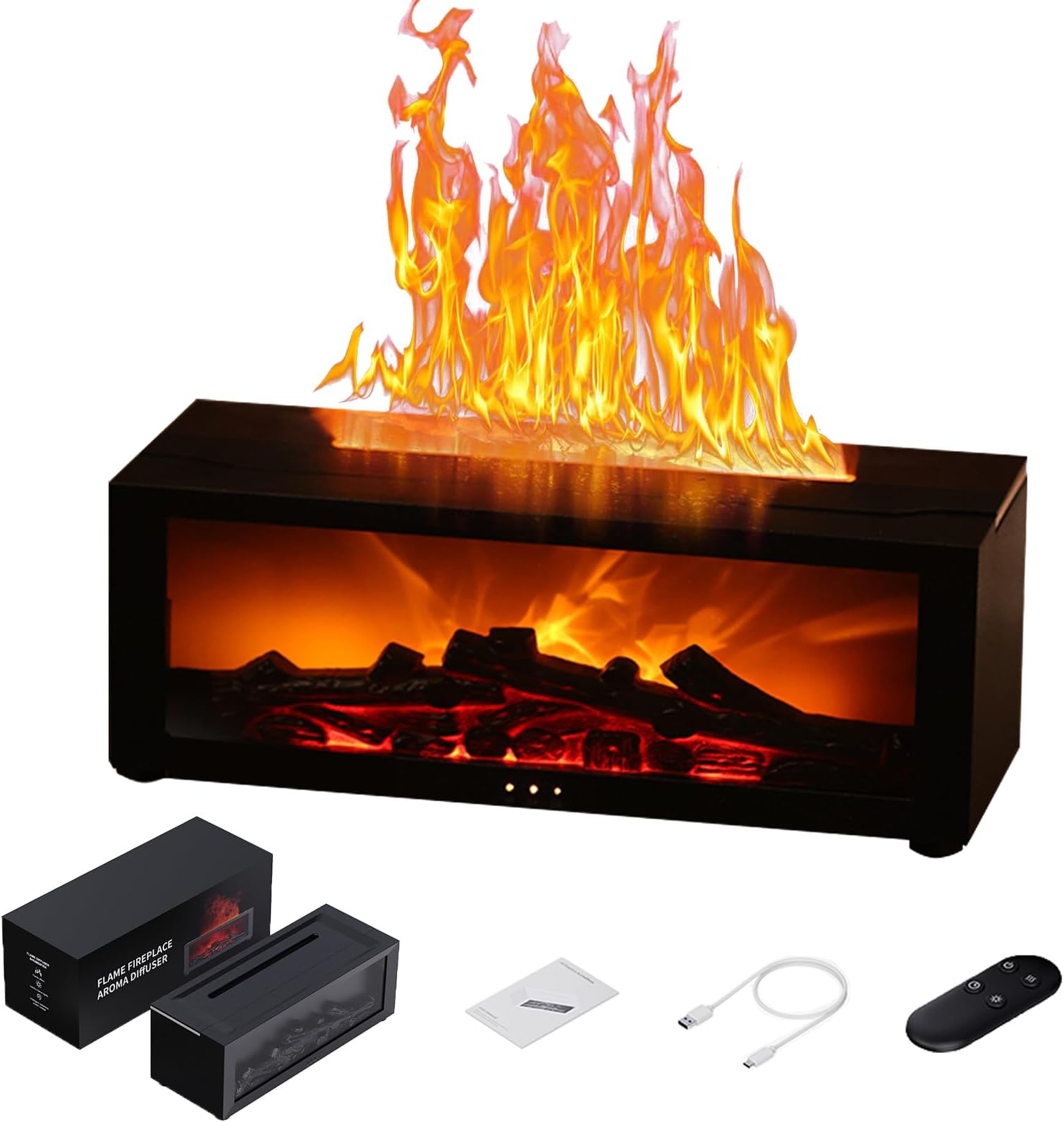 Amazon.com: Fireplace Aroma Diffuser with Remote Control - 7 Color ...