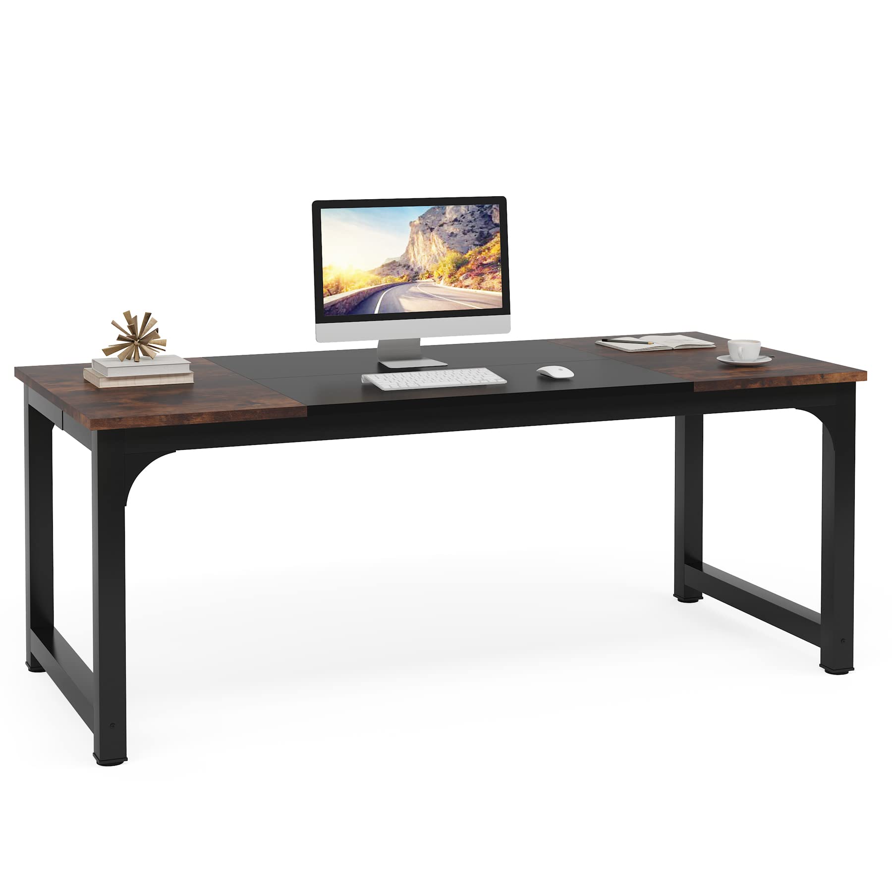 Tribesigns Modern Computer Desk, 70 inch Large Office Desk Computer ...
