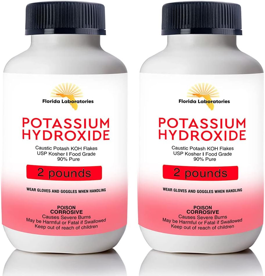 Amazon.com: Potassium Hydroxide 90% Pure Food Grade Caustic Potash ...