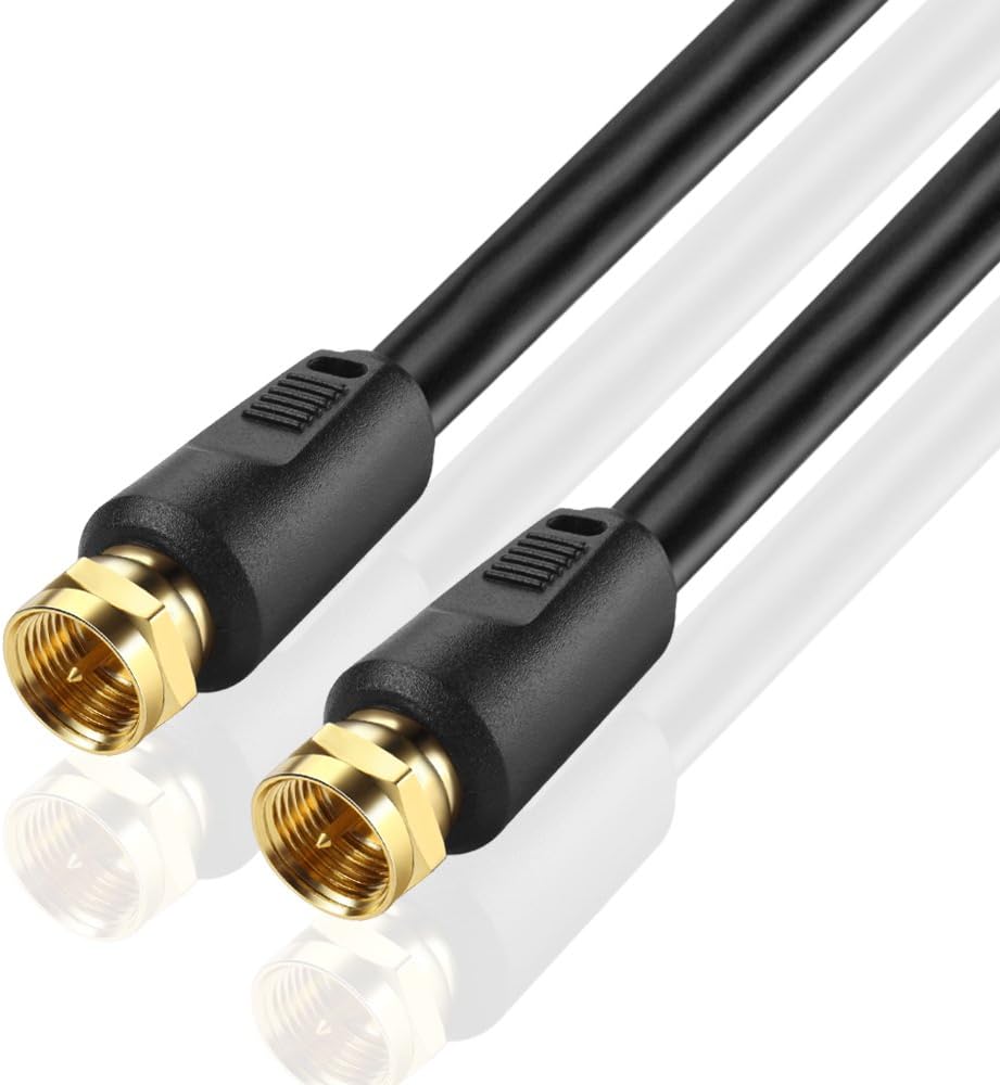Amazon.com: TNP Coaxial Cable Connector F Type - Gold Plated RG6 Coax ...
