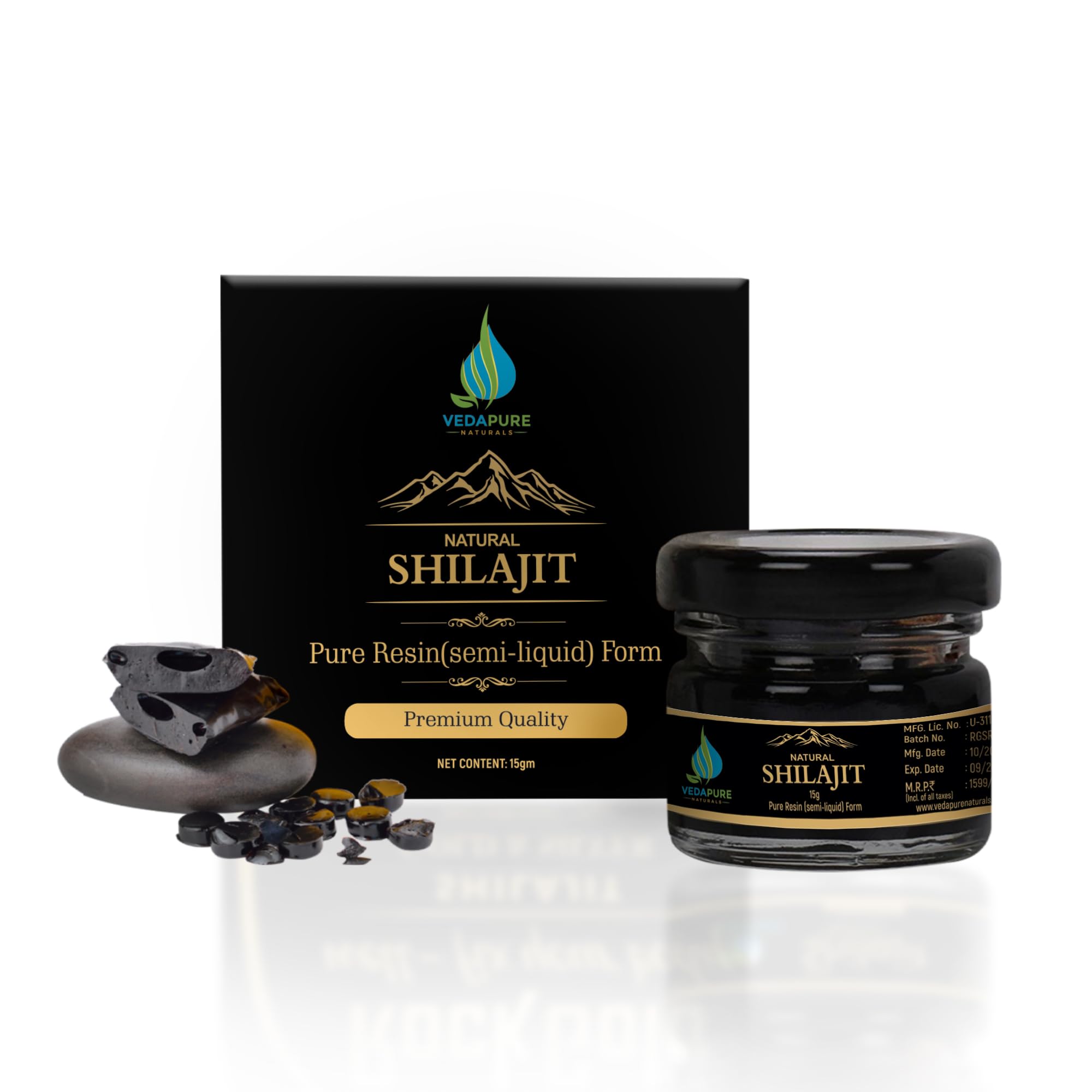 Buy ROCK GOLD VEDAPURE | original | silajit for Men & Women | resin for Strength & Endurance ...