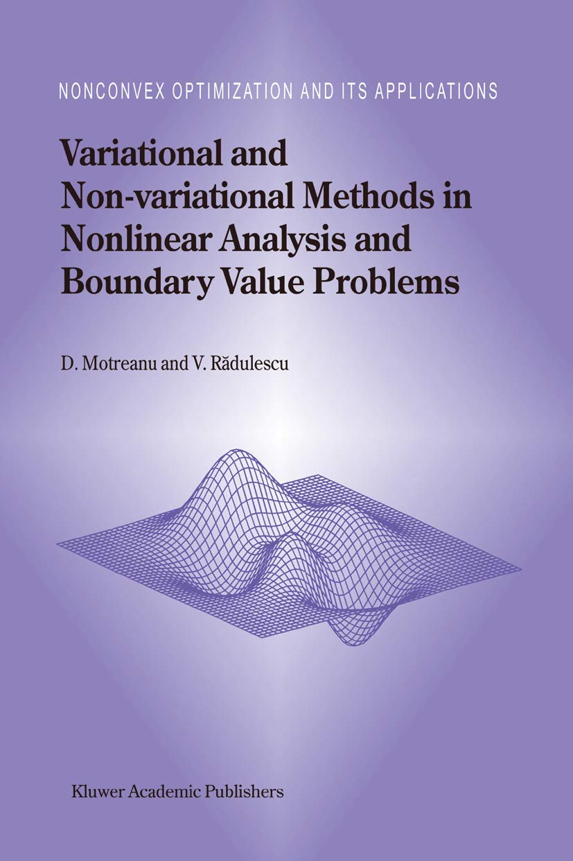 Variational And Non Variational Methods In Nonlinear Analysis And Boundary Value Problems