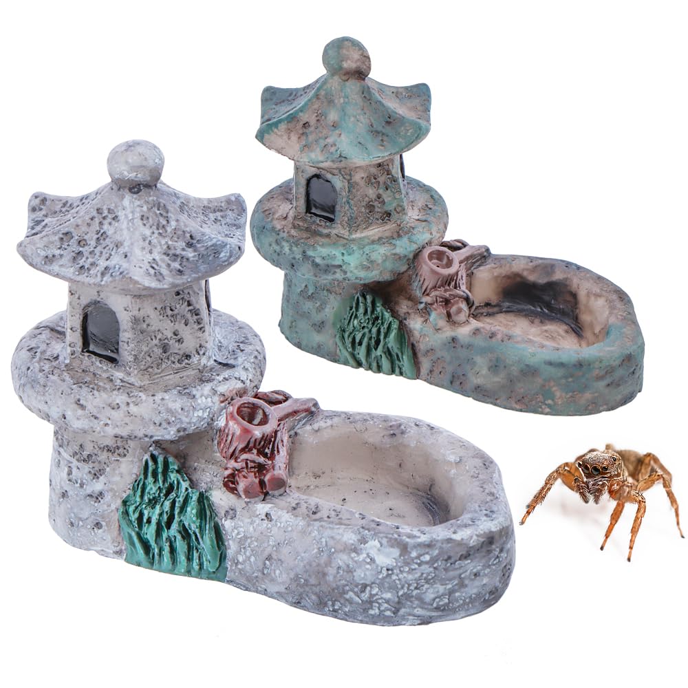 Amazon.com : 2 Pack Tarantula Water Bowl Small Resin Landscaping for ...