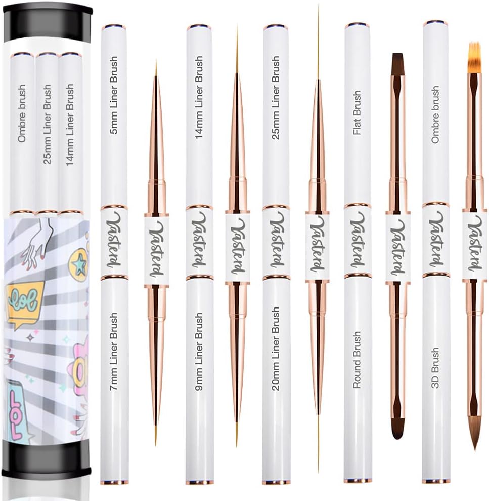 Amazon.com : Ycyan 1Pcs Dual-ended Nail Design Brushes Rhinestone ...