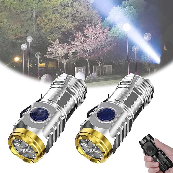 Three-Eyed Monster Mini Flashlight, Rechargeable High Lumens Flash ...