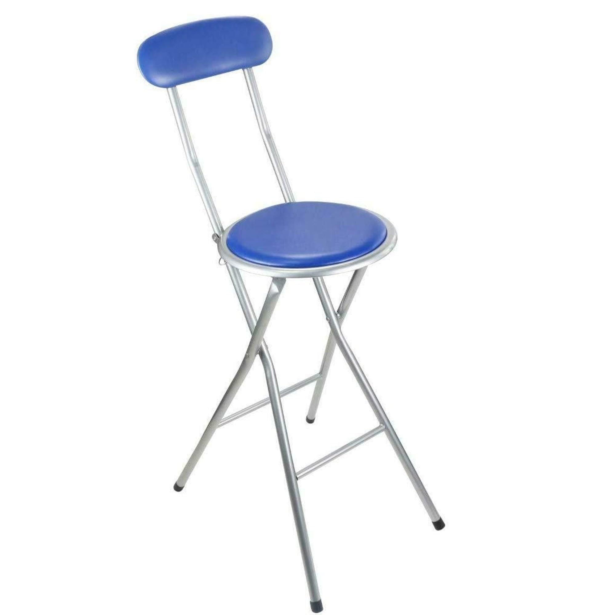 SterlingEdge Folding Breakfast Bar Stool Back-Rest Chair Foldable Light ...