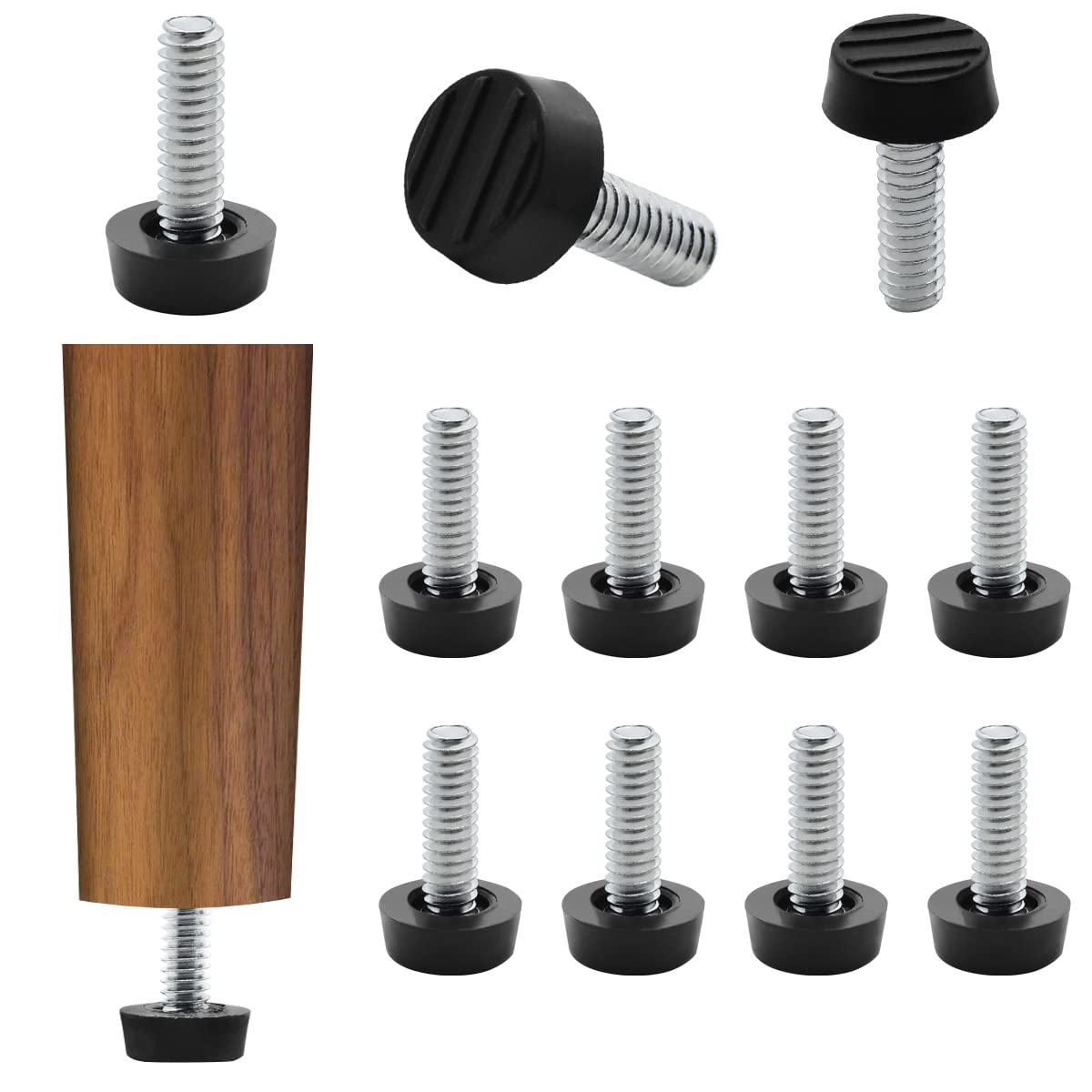 Amazon.com: Jamiikury 1/4" - 20 UNC Leveling Feet, 20 Pcs Adjustable ...