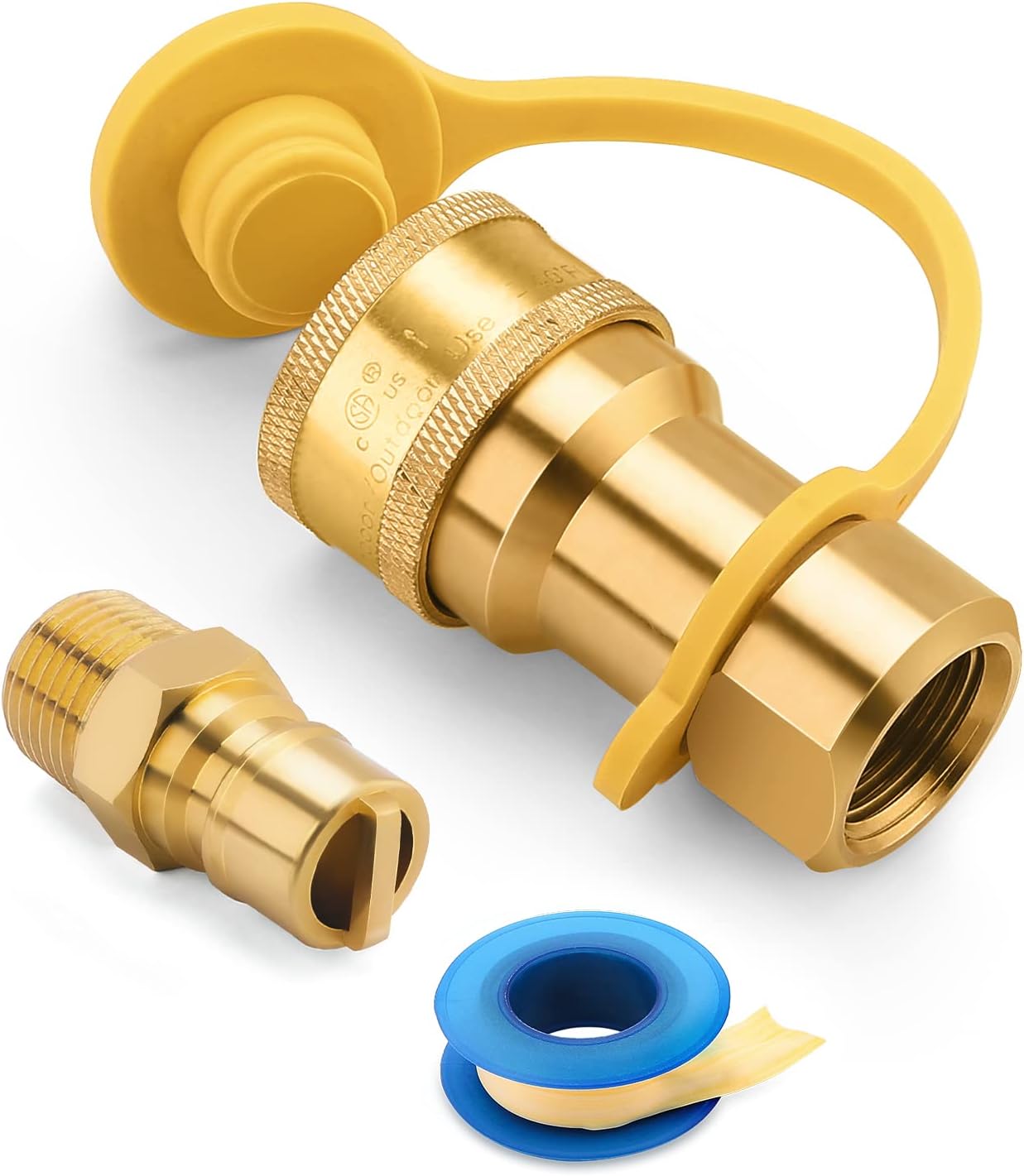 Amazon.com : WADEO 1/2 Inch QDD LP Gas Quick Connect Fittings with Male ...
