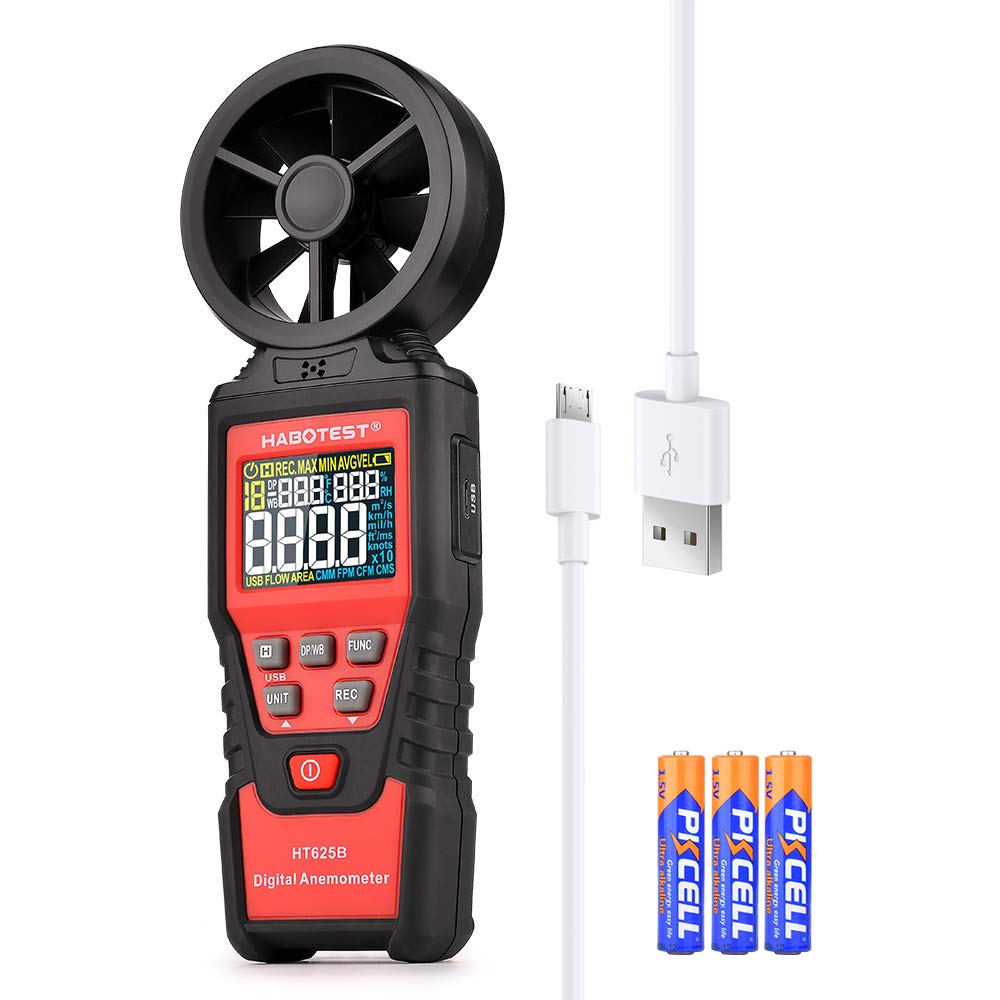 Buy Anemometer Handheld Digital Wind Speed Meter Gauge Measuring Air ...