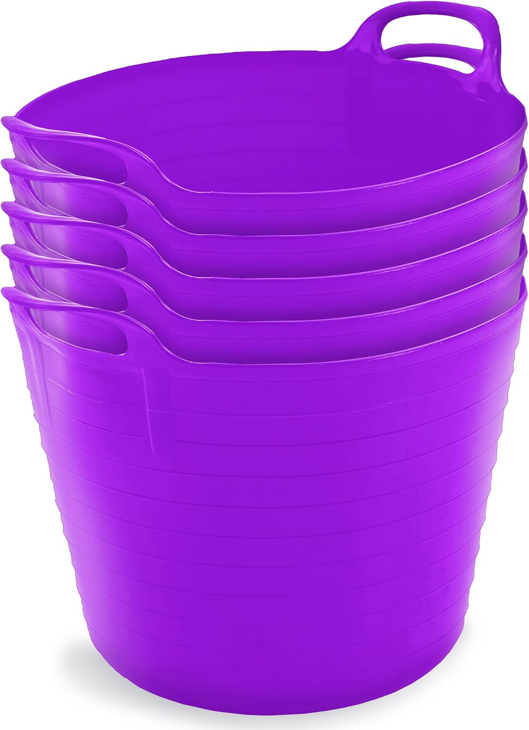 Neat Plastics 42L Flexi Tubs 5 Pack - Large Garden Tubs with Handles ...