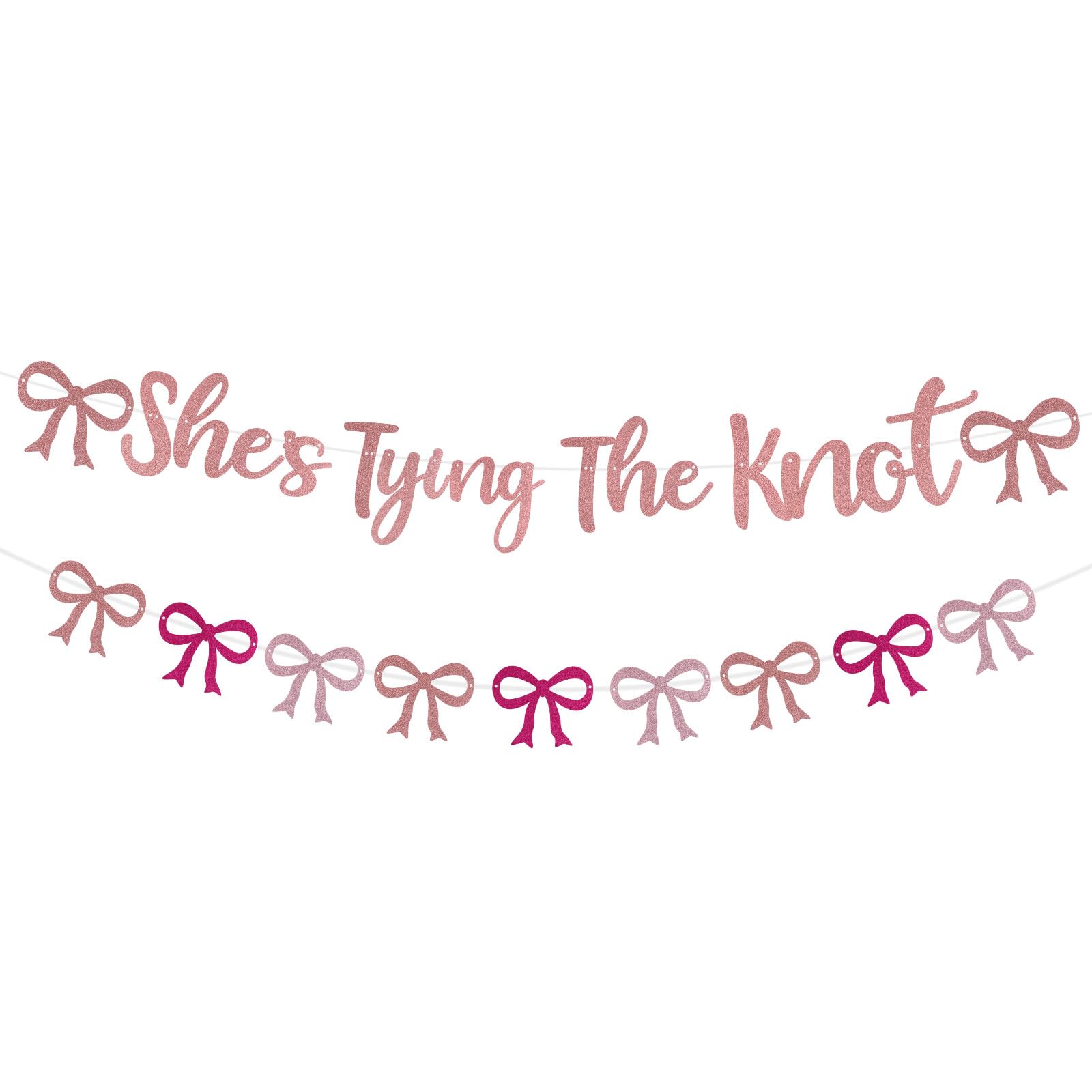 She's Tying The Knot Banner, Engagement Party Decorations Floral Bridal ...