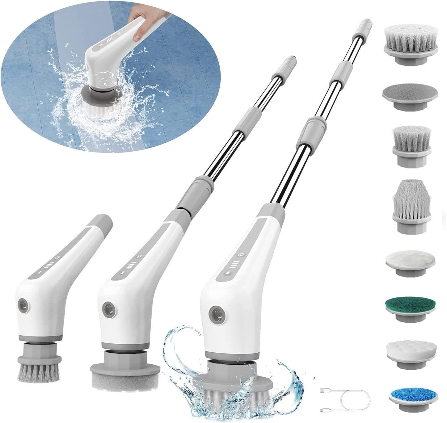 Amazon.com: Electric Spin Scrubber, Electric Cleaning Brush Up to ...