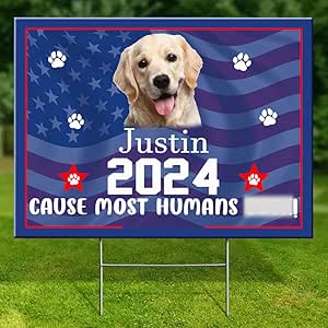 Amazon.com : Decorlion Personalized Pet Election 2024 Political Yard ...