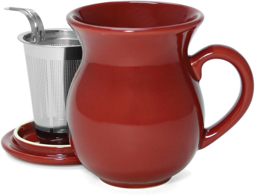 Amazon.com: Chantal 15-Ounce Mugs with Stainless Steel Infuser, Glossy ...