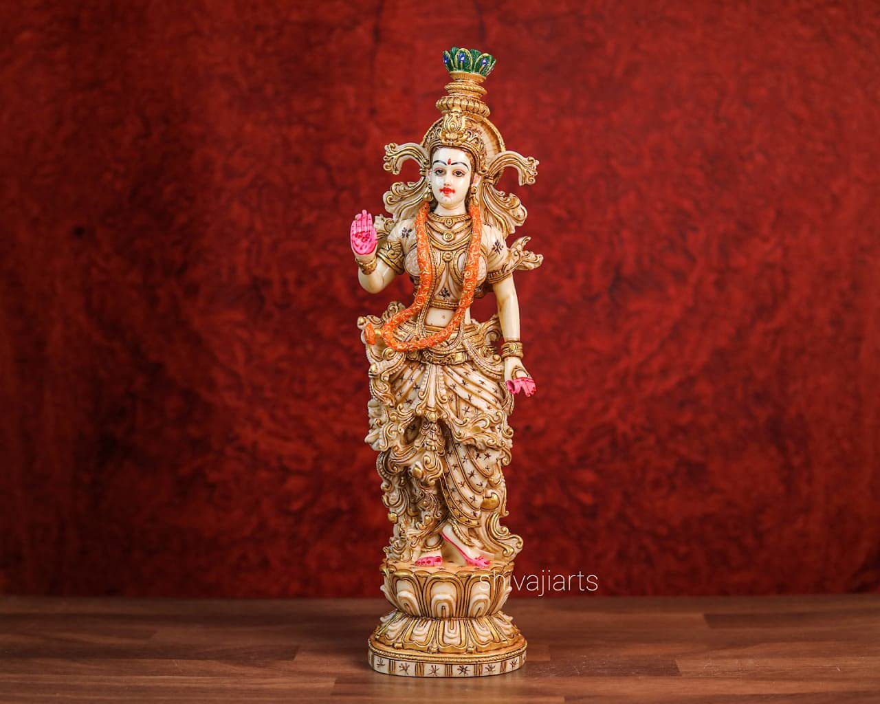 Radha Statue 36 Cm Big Dust Marble Goddess Radha Idol | Desertcart INDIA
