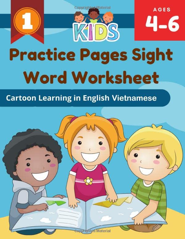 Buy Practice Pages Word Worksheet Cartoon Learning in English ...
