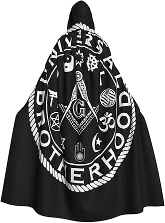 Amazon.com: Lukiyys Wizard Witch Hooded Cloak Freemasonry Masonic Lodge ...