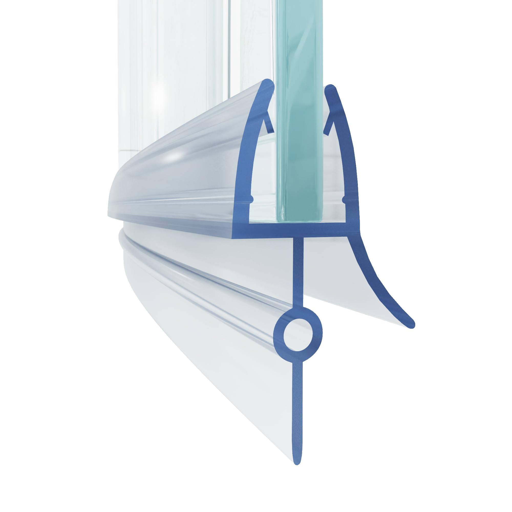 HNNHOME 100CM Pre Curved Rubber Plastic Bath Shower Screen Seal Strip ...