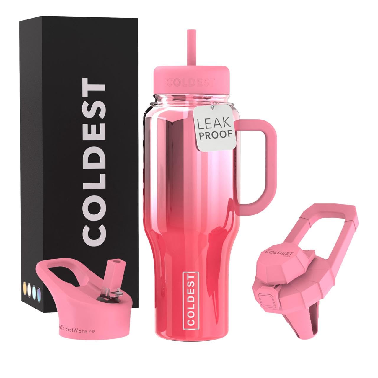 Amazon.com: Coldest Tumbler with Handle and Straw Lid 3 Lids Insulated ...