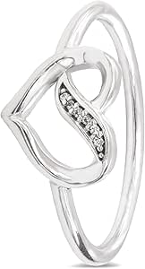 Amazon.com: PANDORA Ribbons of Love Ring, Clear CZ 191022CZ-48, 4.5 US ...