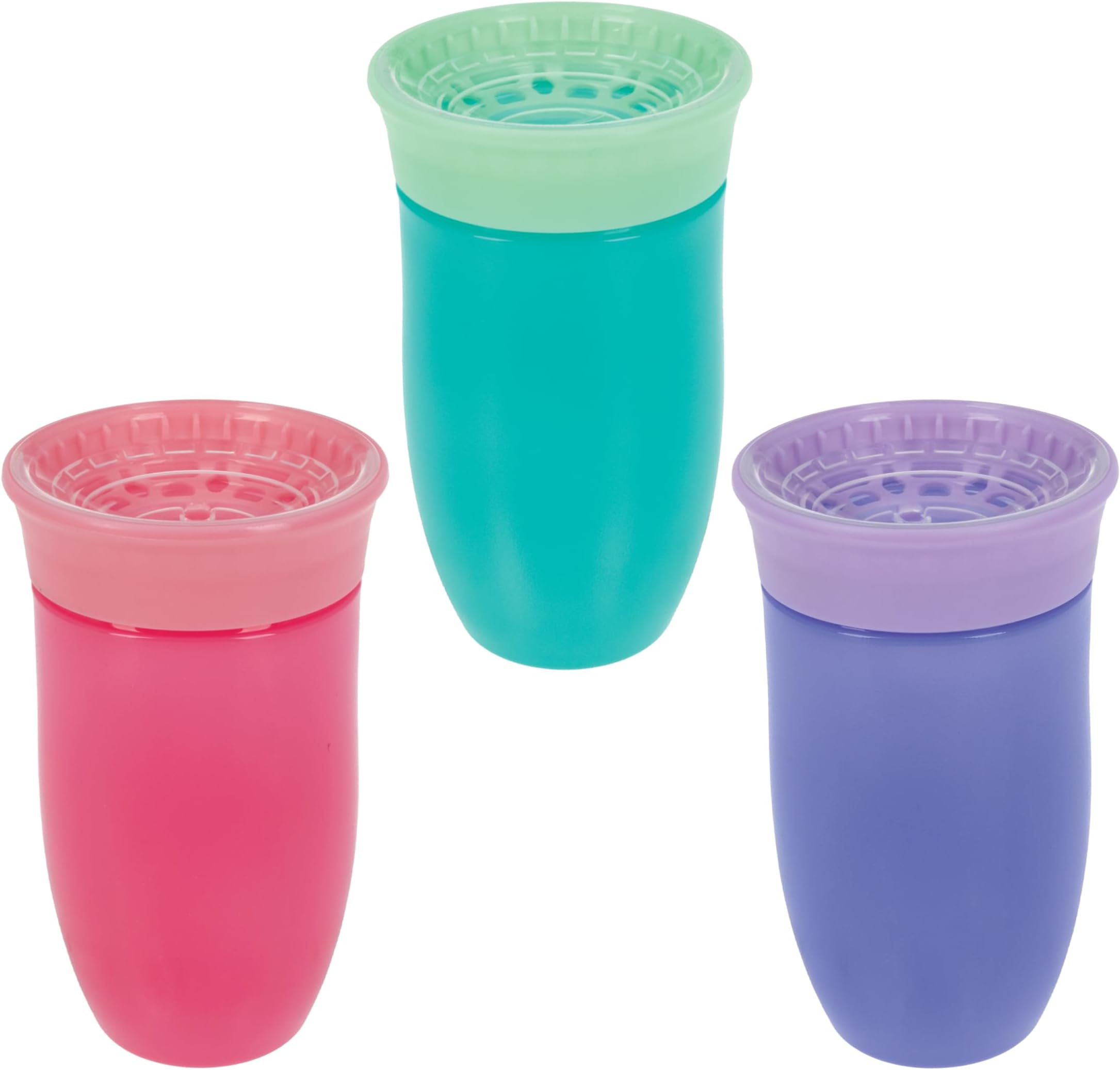 Amazon.com : Nuby Wonder Cup with 360 Smart Edge Silicone Rim - (3-Pack ...