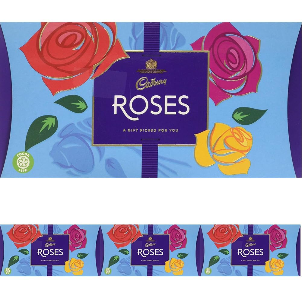 Cadbury Roses Chocolate Gift Carton, 275g (Pack of 4) : Amazon.co.uk ...