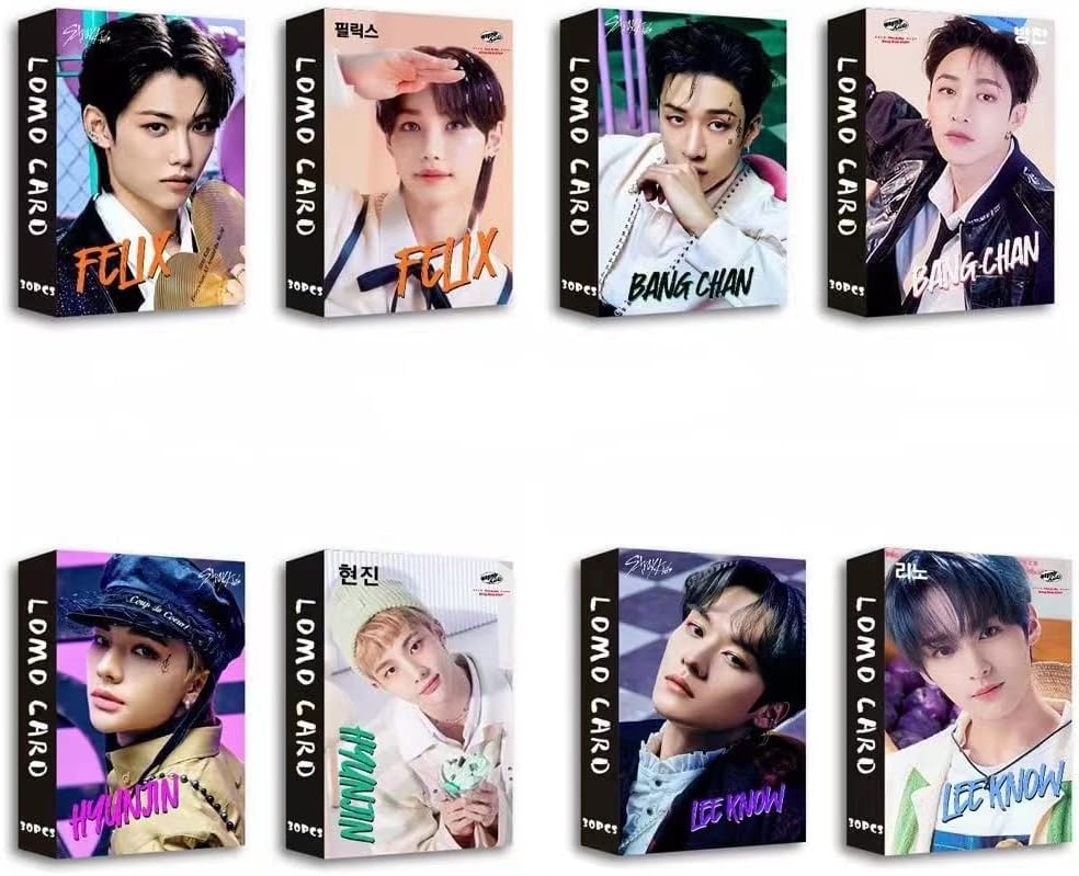 Amazon.com: YX&ST 8 Pack/240 Pcs Stray Kids Lomo Card Photocards Proof ...